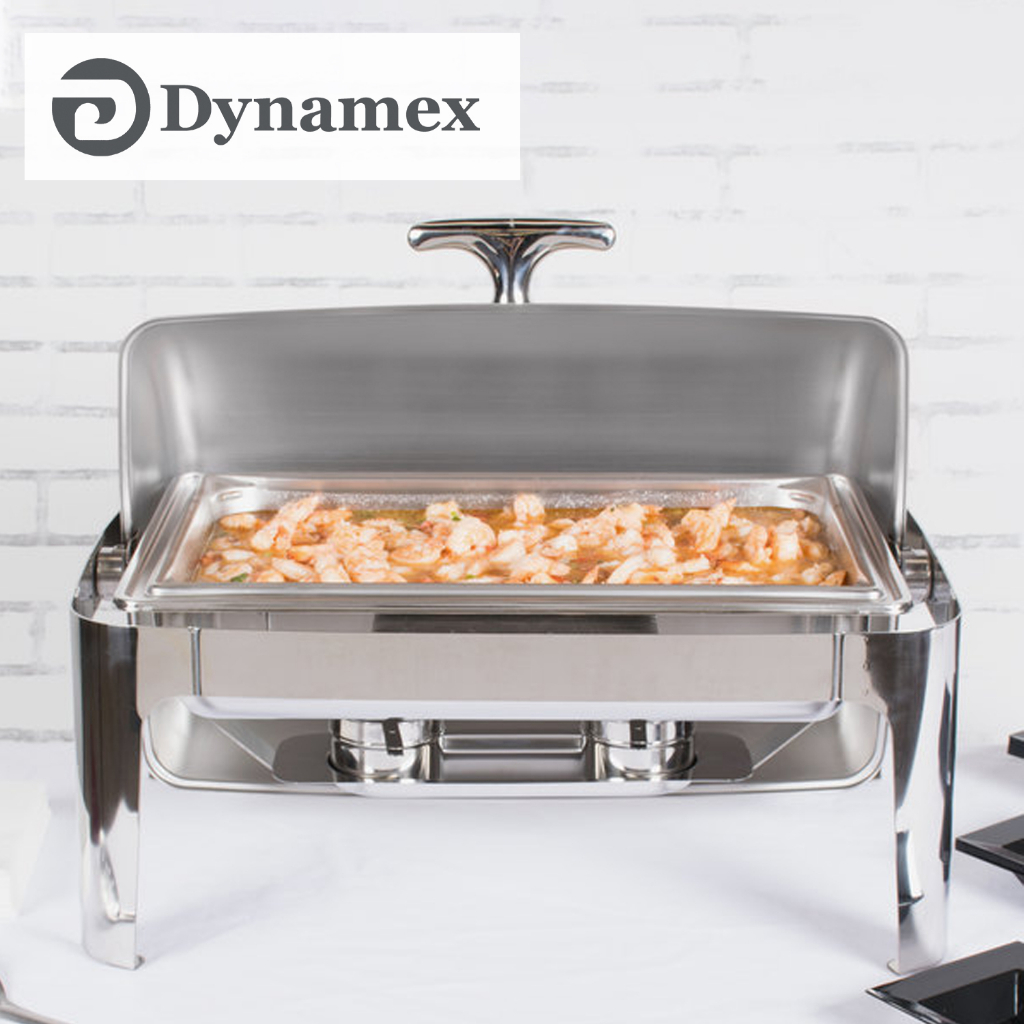 Dynamex 9 Liter Full Size Chafing Dish Buffet Stainless Steel Roll Top ...