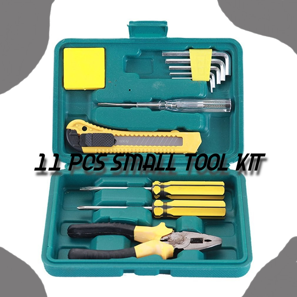 11 Piece Small Tool Kit Mini Portable Tool Set Home Repair Hand Tool ...