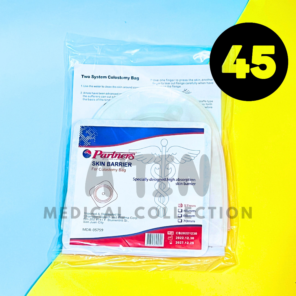 Partners Colostomy Bag Set - Sizes 45mm, 57mm, 60mm & 70mm | Shopee ...