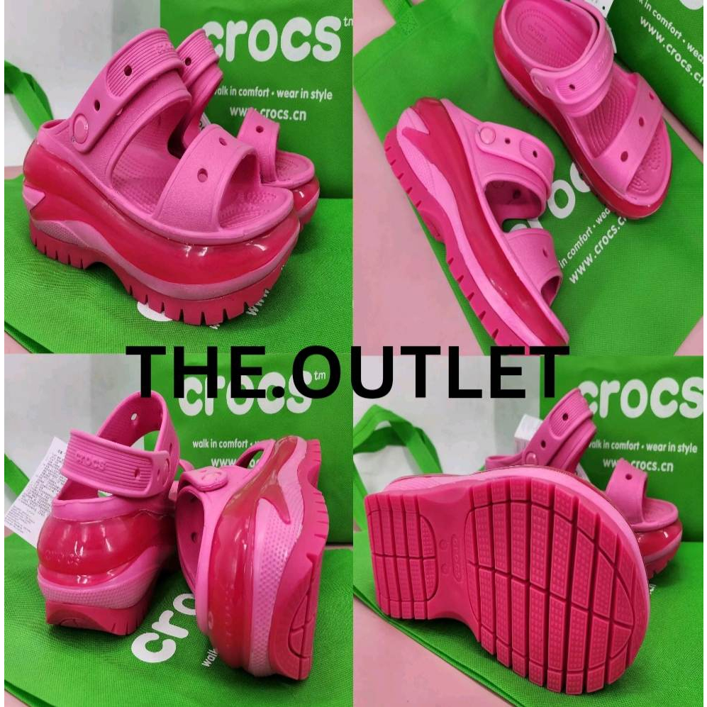 CROCS MEGA CRUSH SANDALS SLIDE STRAP FOR WOMEN WITH ECOBAG AND HANG TAG ...
