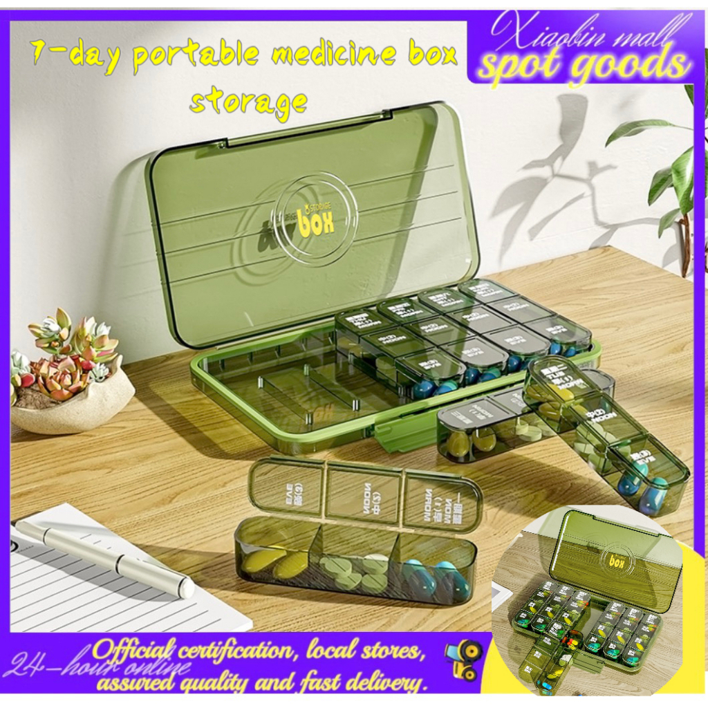 7/21/28 Portable Pill Box 7-day Packing Pill Box Waterproof and ...