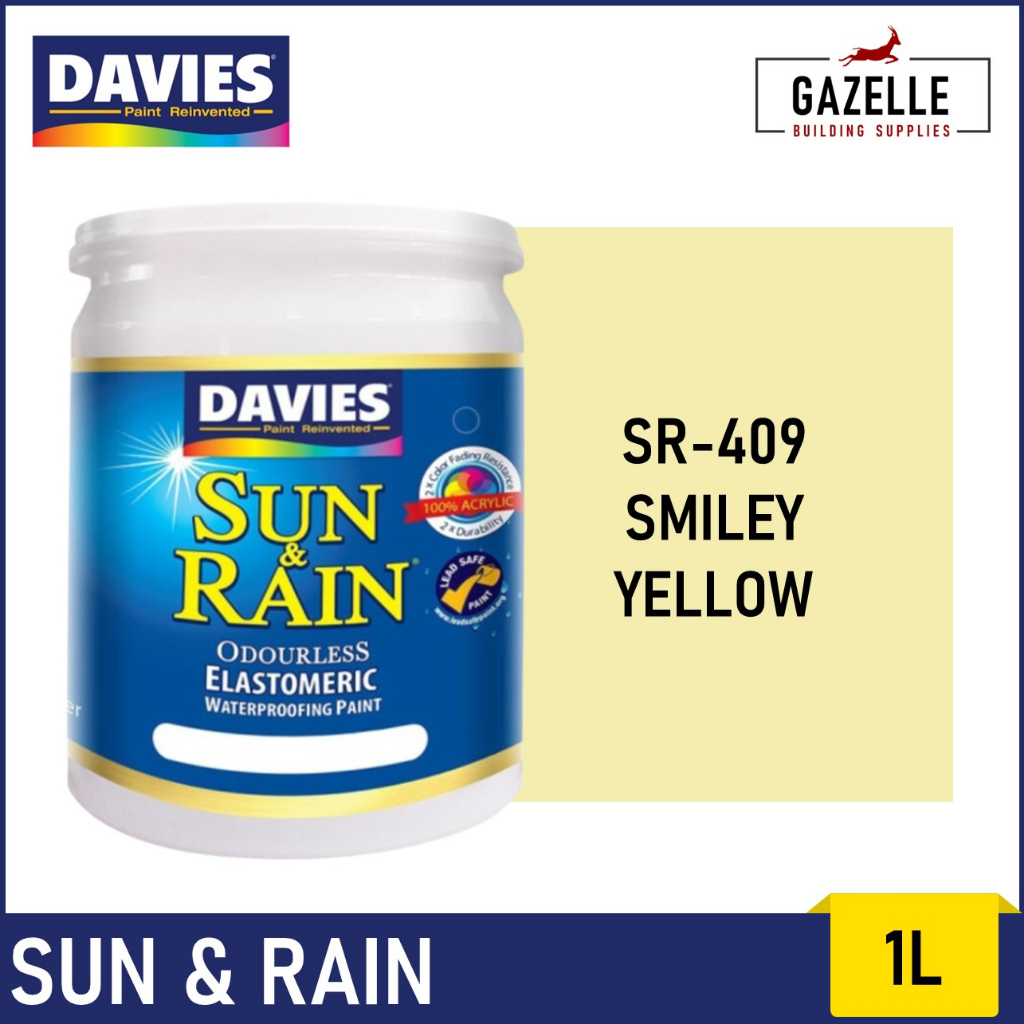 Davies Sun & Rain Acrylic Elastomeric Paint - Yellows 1L | Shopee ...