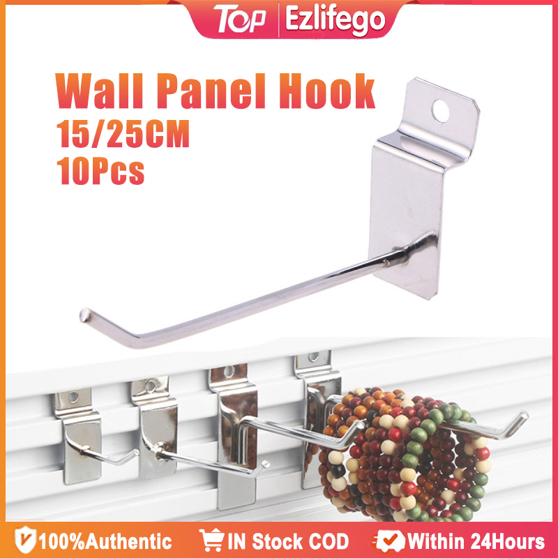 10Pcs Wall Panel Hook 15cm - 25cm Slatwall Hooks Display Hooks For ...