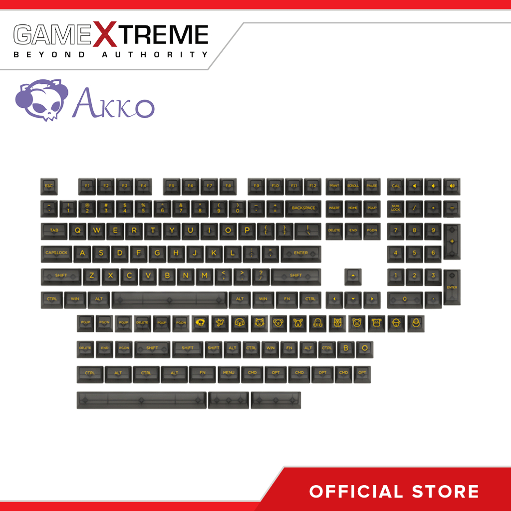 AKKO Clear Black Transparent Keycaps Set ASA 155 Keys | Shopee Philippines