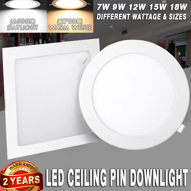 Recessed Thin Pin Lights For House Ceiling LEd Round Downlight Square ...