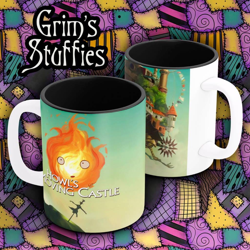 Howl's Moving Castle Mug + Coffee Mug, Calcifer, Studio Ghibli t04 ...