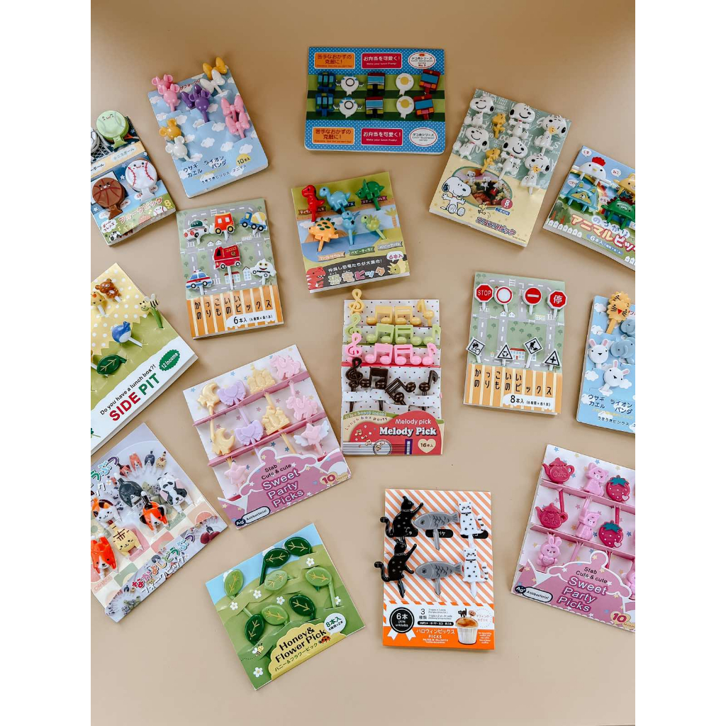 Hoshi Baby Bento Food Sticks, Food Picks for Lunch, Snacks, Fruits or ...