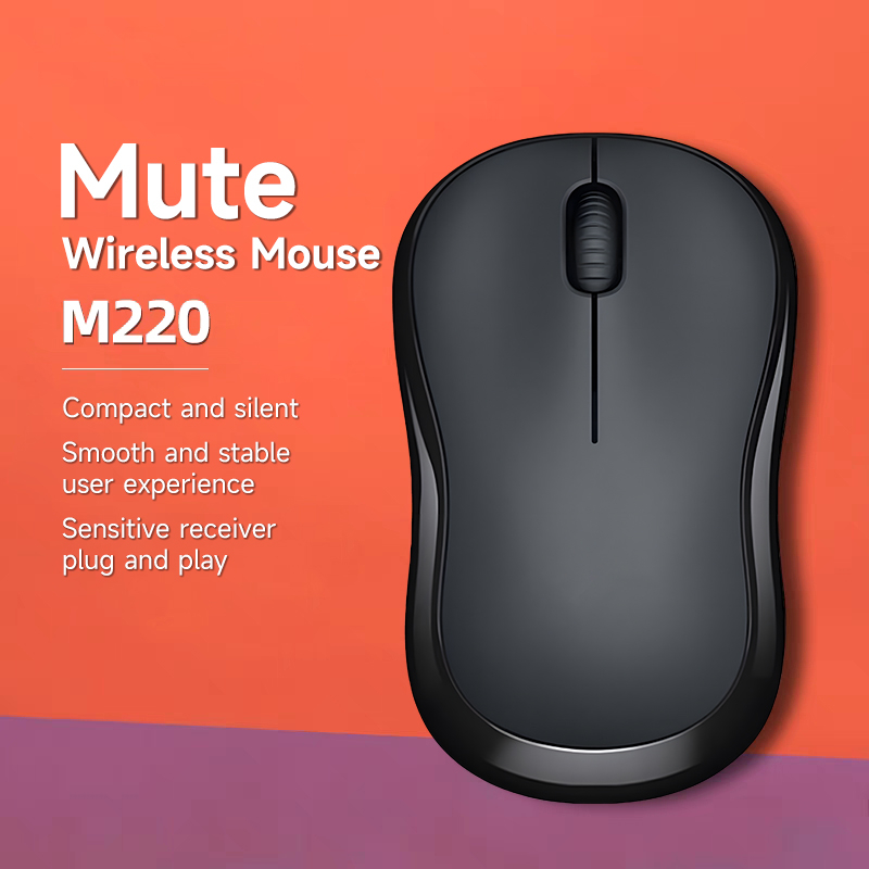 M220 Wireless Mouse Silent Mouse with 2.4GHz Optical Ergonomic PC ...