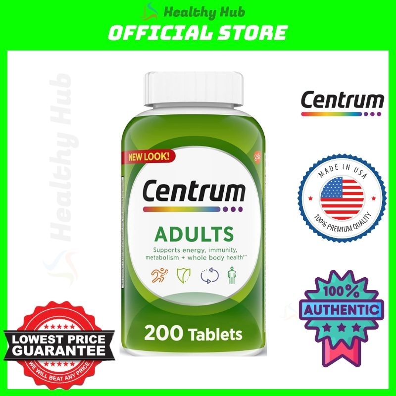 Centrum Adults Multivitamin Supplement with Antioxidants, Zinc, Vitamin ...