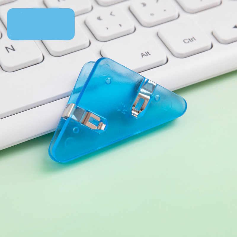 Portable Colorful Binder Clip Paper Clip Transparent Triangle Clip ...