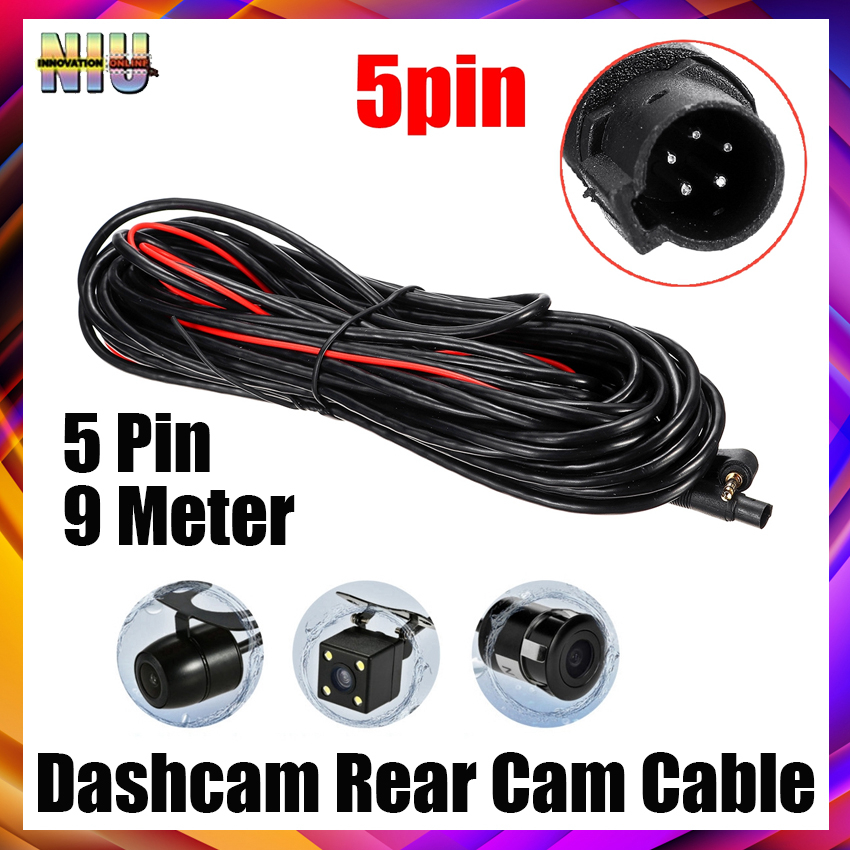 5 PIN 9 Meter Long Line DashCam Rear Camera Cable Driving Recorder Rear ...