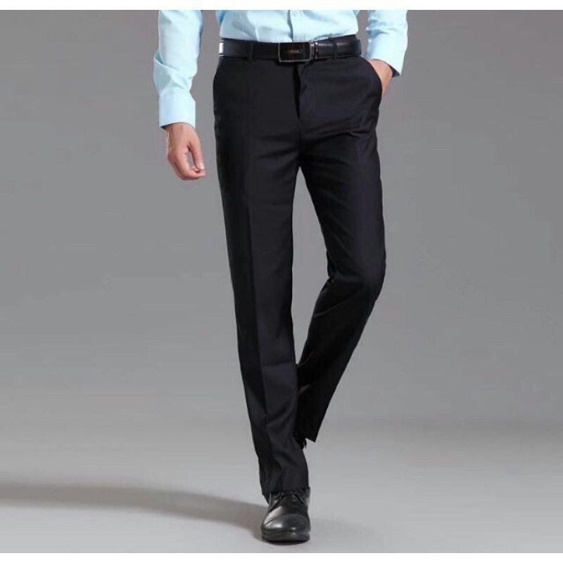 WELL OFF Slacks For Men (black, Navy blue, khaki) | Shopee Philippines