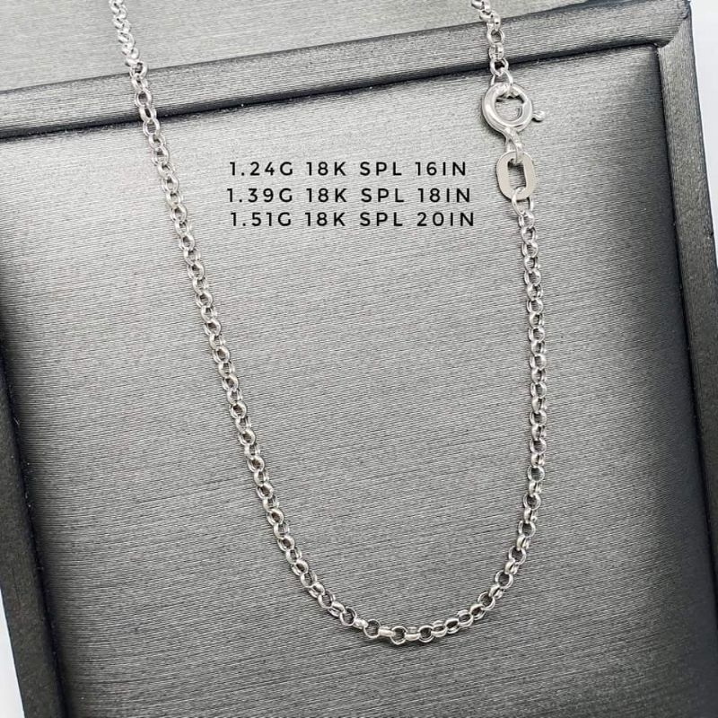 WHITEGOLD TAUCO CHAIN 18K JAPAN GOLD PAWNABLE | Shopee Philippines