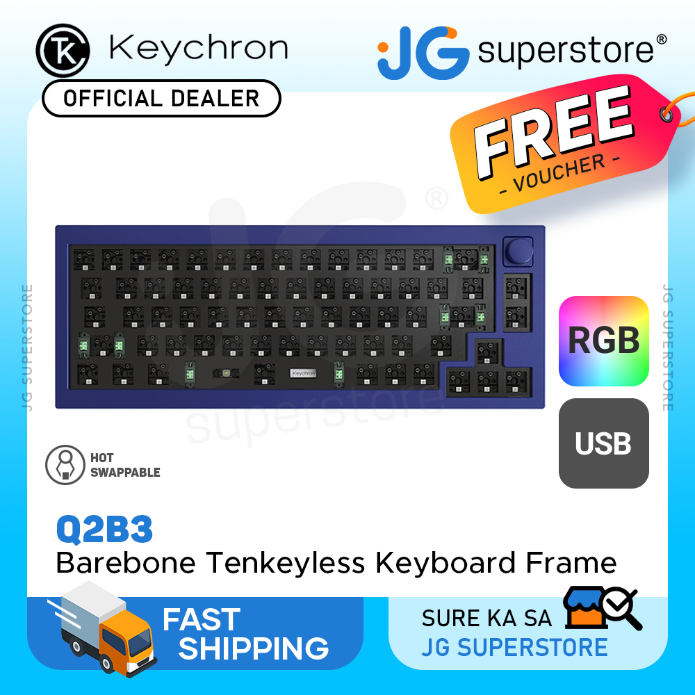 Keychron Q2 QMK 68 Keys Custom Barebone RGB Wired TKL Keyboard Base Frame & Knob Hot Swappable ...