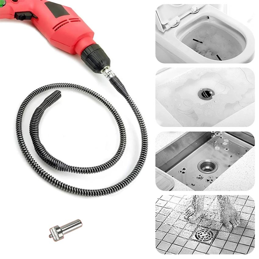 10m Sewer Dredging Spring Electric Drill Drain Cleaner Machine ...