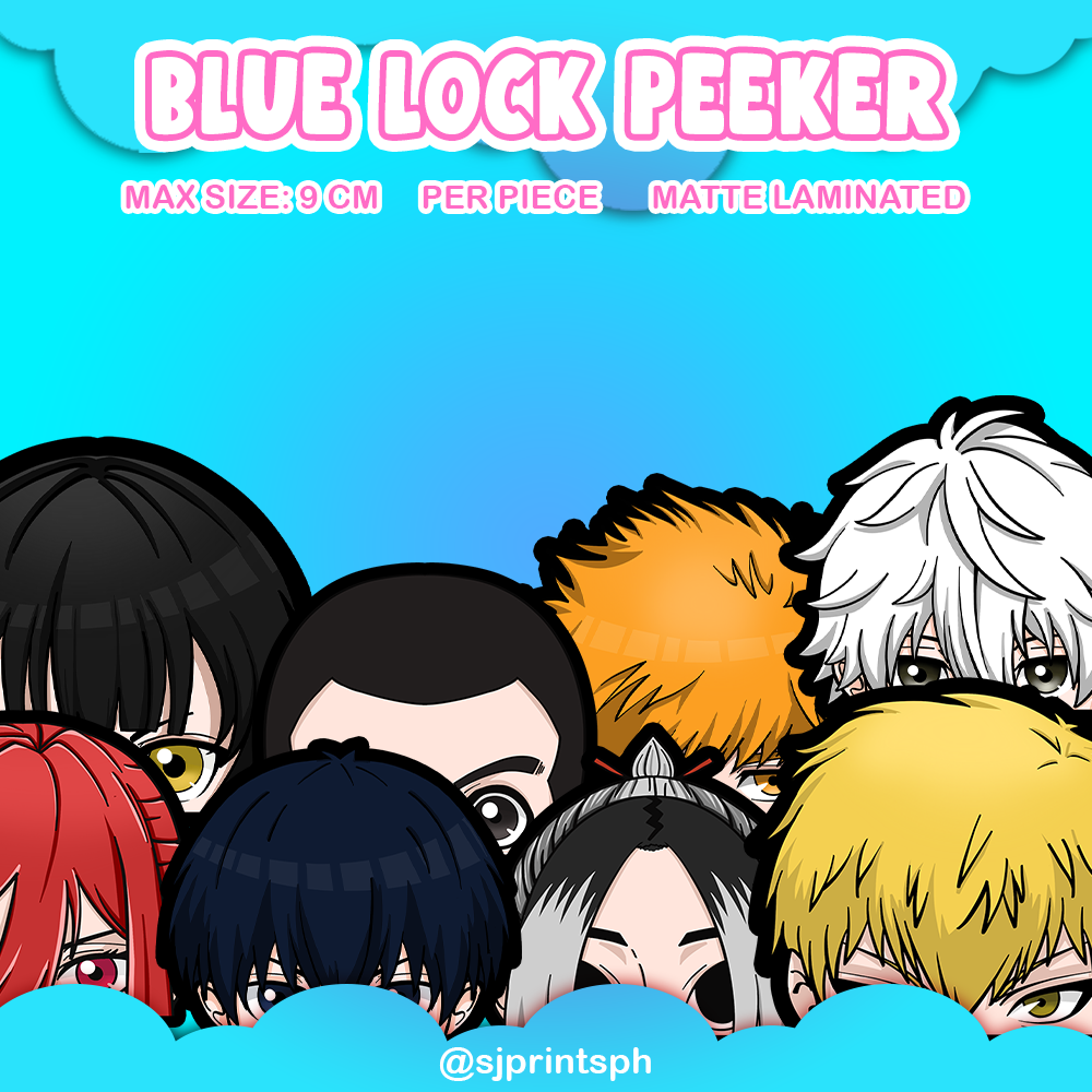 Blue Lock Anime Peeking Stickers| Waterproof laminated vinyl sticker ...