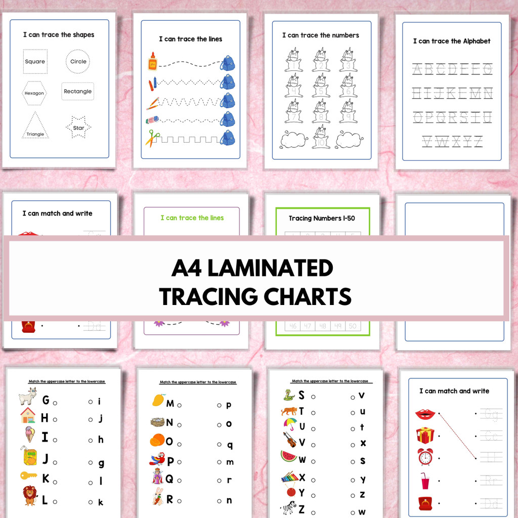 TRACING CHARTS (A4 LAMINATED) | Shopee Philippines