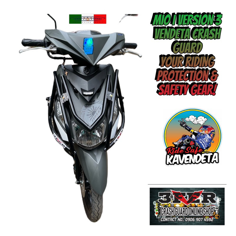 MIO I 125/125s CRASH GUARD POWDER COATED FINISH HIGH QUALITY | Shopee ...