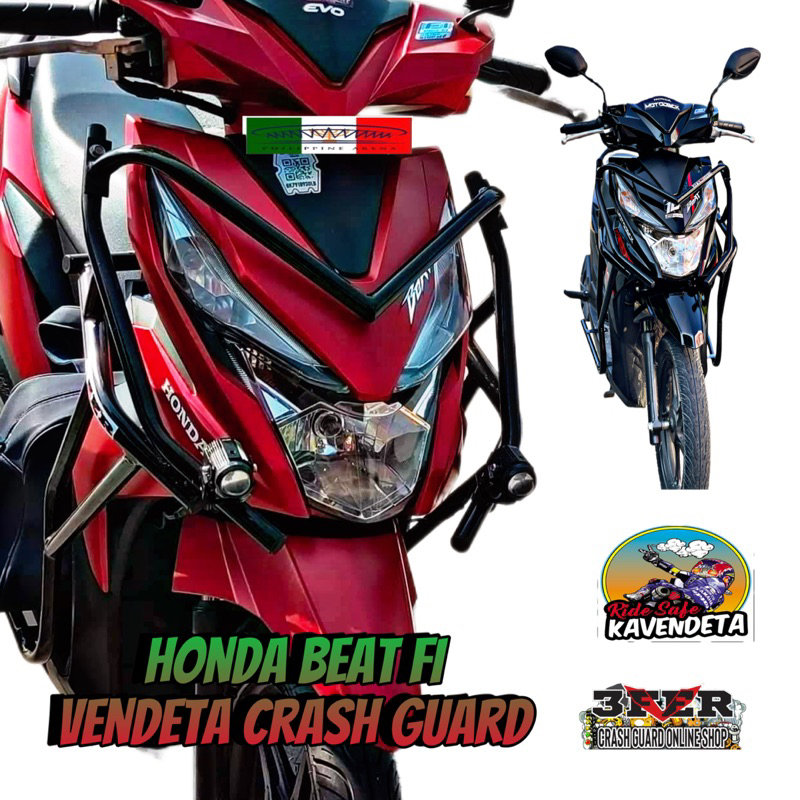 HONDA BEA FI V2 CRASH GUARD POWDER COATED FINISH | Shopee Philippines
