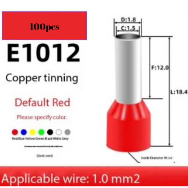 Insulated Ferrules VE Terminal Block Cord End Wire Connector Electrical ...