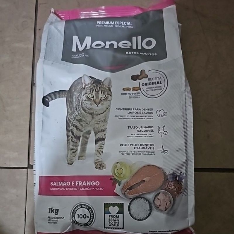 1kg MONELLO SALMON AND CHICKEN (Urinary track health) ADULT PREMIUM CAT ...