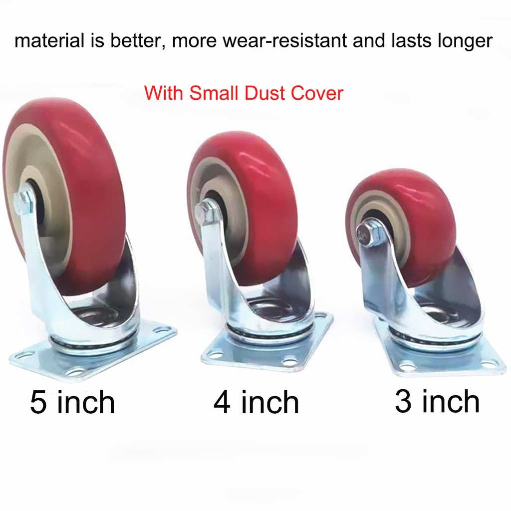 3,4,5,Caster Wheel Heavy Duty Wheels With Brakes Universal Wheel Tire ...