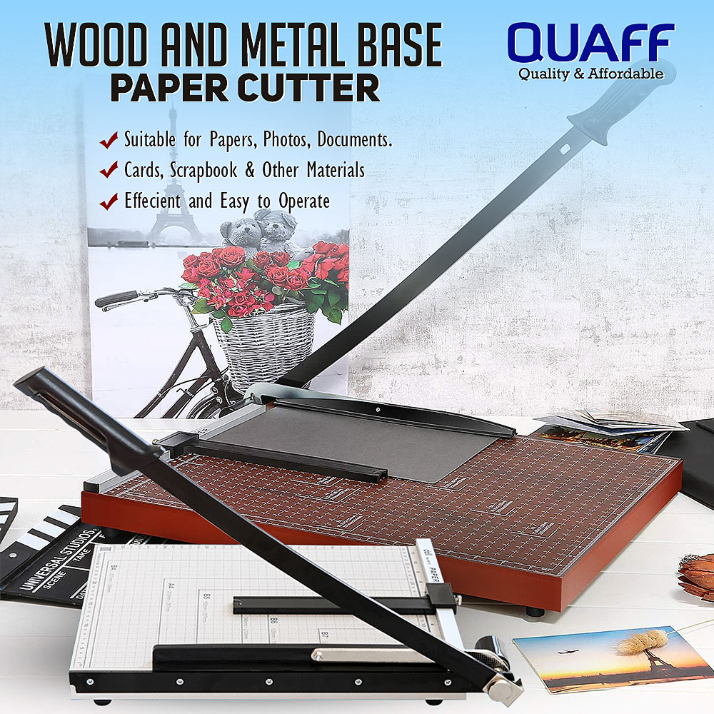 QUAFF Paper Cutter Metal / Wood A5/A4/B4/A3 Size | Shopee Philippines