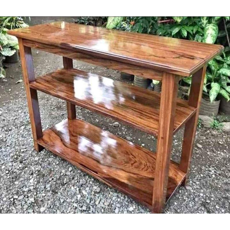 Console table / Tv stand (3layer) MAGKONO WOOD (DISMANTLE) | Shopee ...