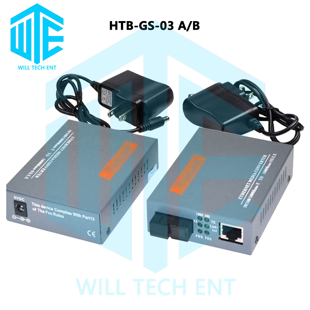 HTB-GS-03 A/B 1000Mbps Gigabit Fiber Optical Media Converter Single Mode Fiber Converter Switch ...