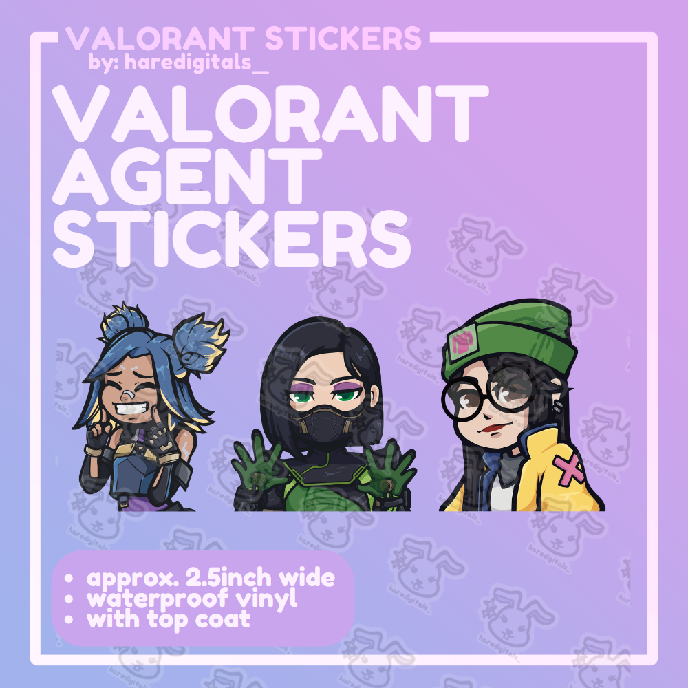 VALORANT Chibi Waterproof Vinyl Sticker | Shopee Philippines