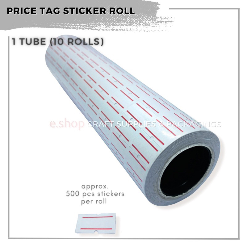 Price Tag Sticker Roll 1 Tube (10 Rolls) | Shopee Philippines
