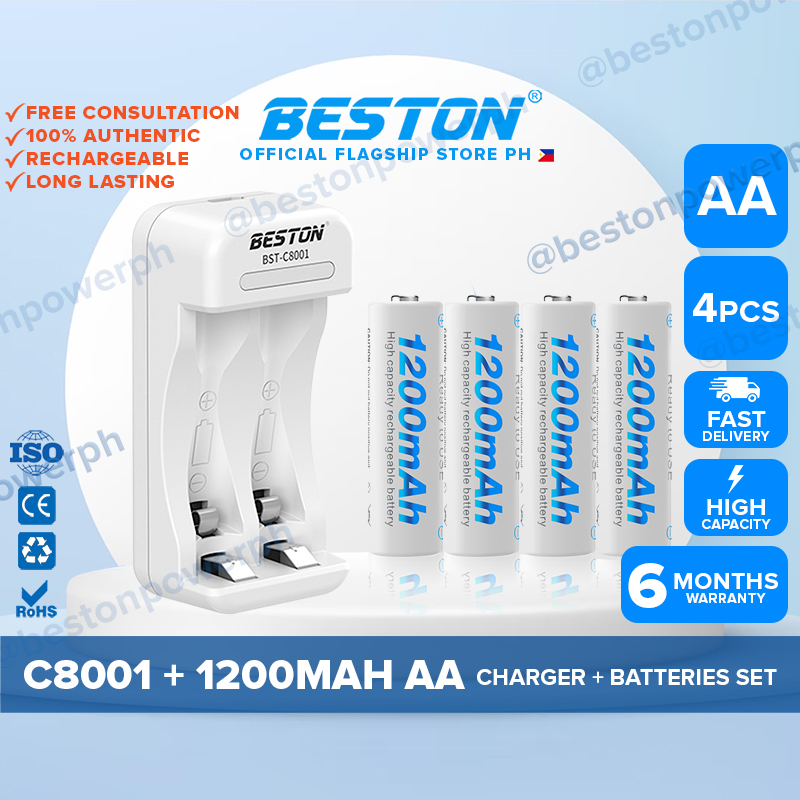 Beston SET C8001 Charger + AA AAA Nimh Battery 1200mah 1300mah 3000mah ...