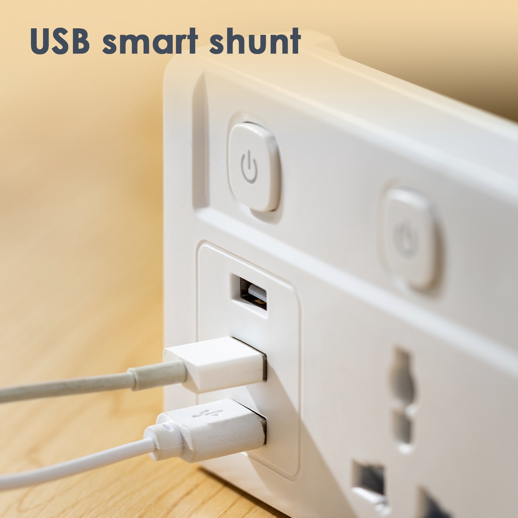 Deli Extension Cord with USB Port Multifunctional Power Strip Power ...