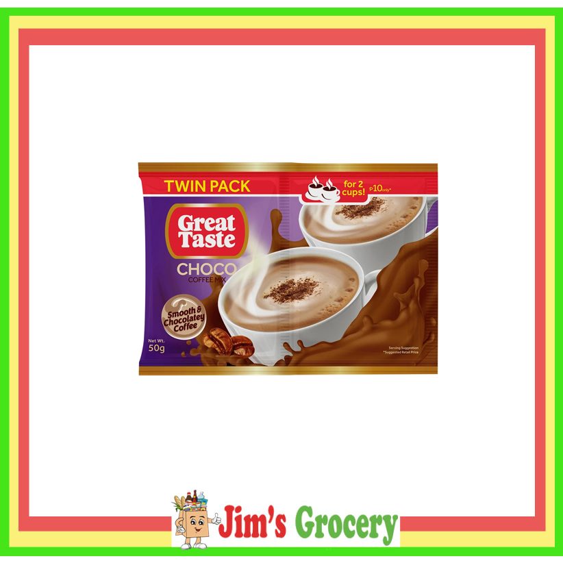 JIMS GREAT TASTE CHOCO POWDERED DRINK 50G TWIN PACK (BY 5) | Shopee ...
