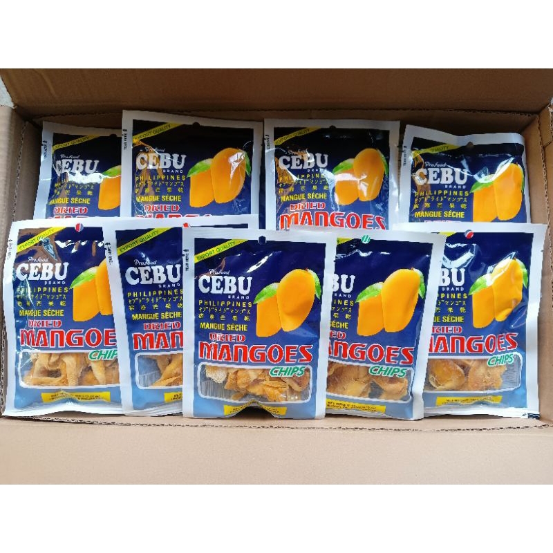 100 packs (1box) wholesale/Cebu Dried Mango chips 100 grams. | Shopee ...