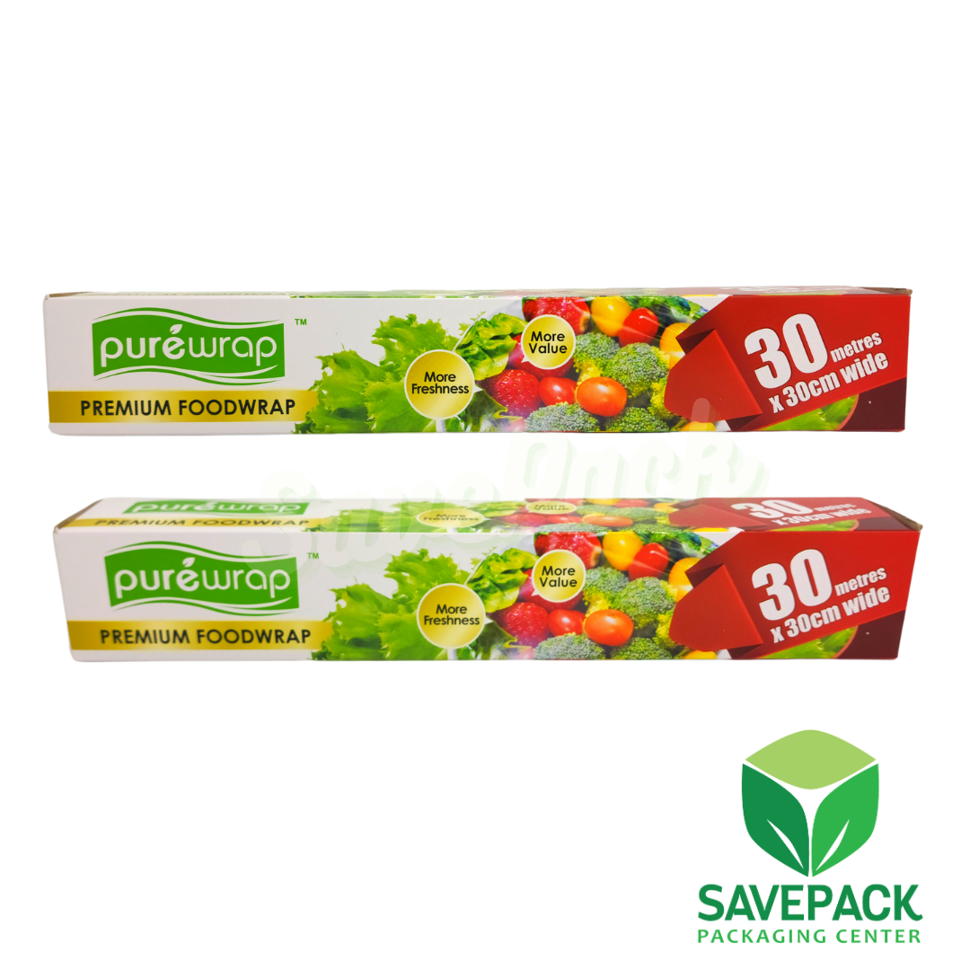Purewrap Clingwrap 30 meters (dispenser box with cutter) | Shopee ...