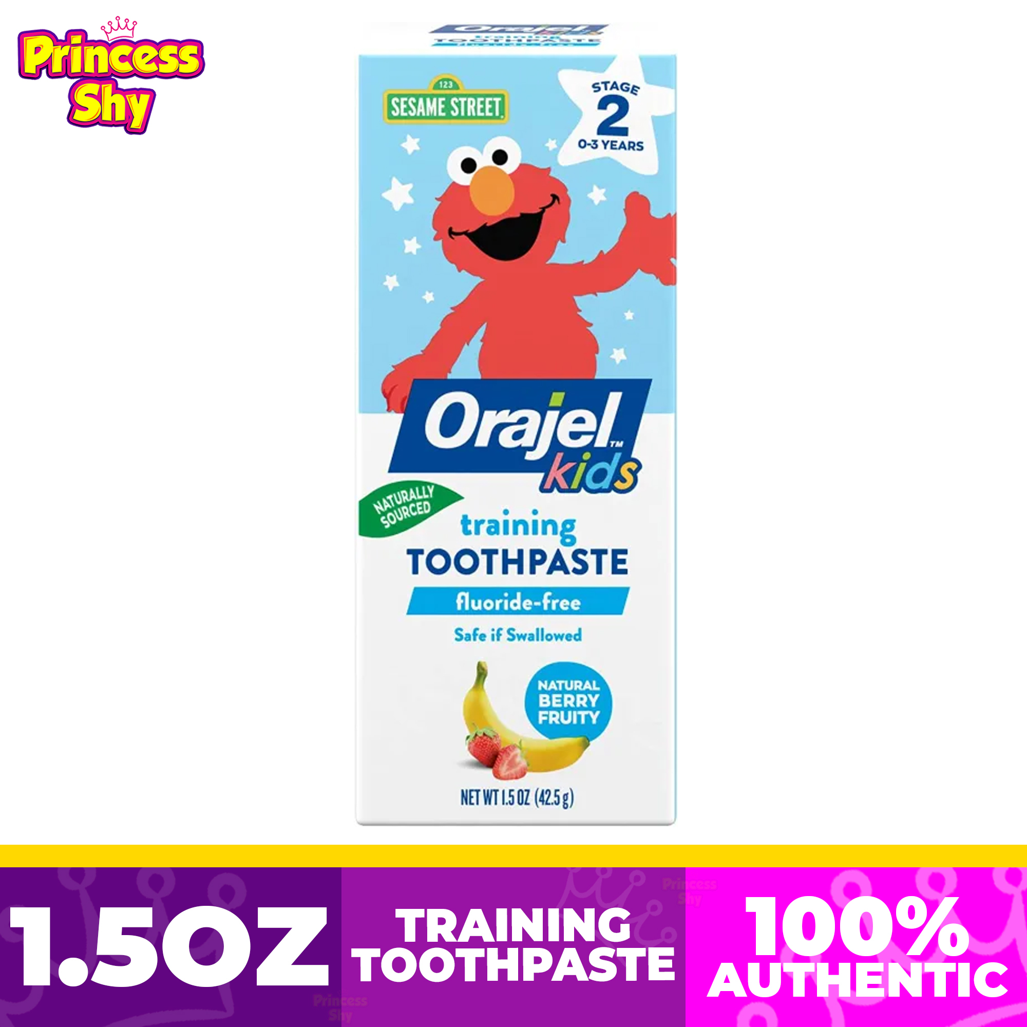 Orajel Training Toothpaste Elmo Fluoride-Free Berry Fun Flavor for Kids ...
