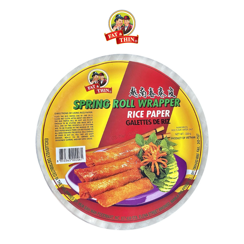Fat & Thin Spring Roll Wrapper Rice Paper (250g) | Shopee Philippines