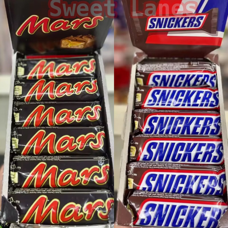 Box Snickers 50g x 24pcs / Box Mars Chocolate Bar 24 50g x 24pcs ...