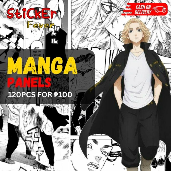 Anime Manga Panels Wall Decoration Manga Sticker size A6 4x6 inch TOKYO ...