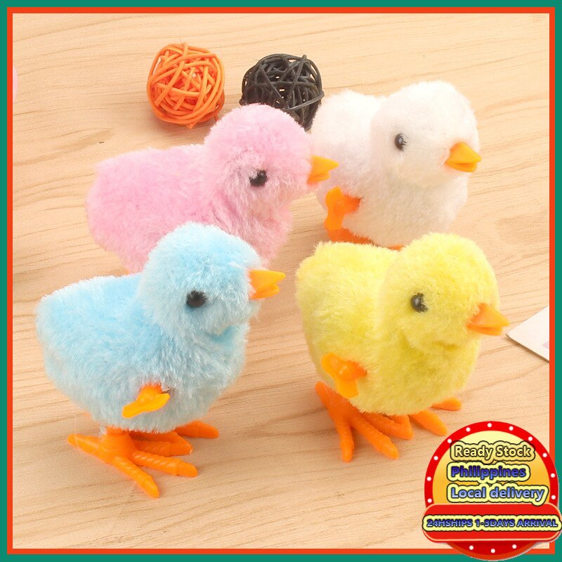 Clockwork Chick Baby Toys Wind Up Plush Chicken Hopping Funny Toy ...