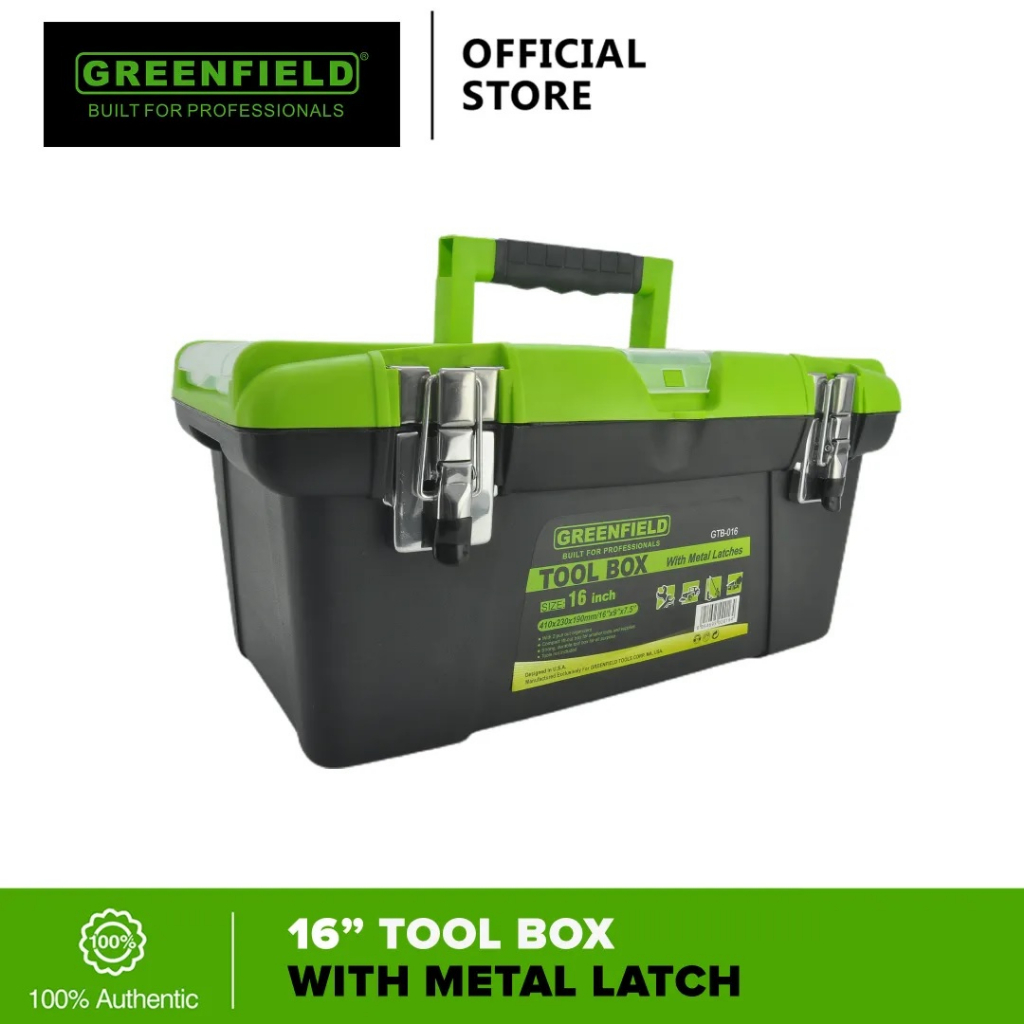 Greenfield Tool Box 16" With Metal Latch - Tool Storage | Shopee ...