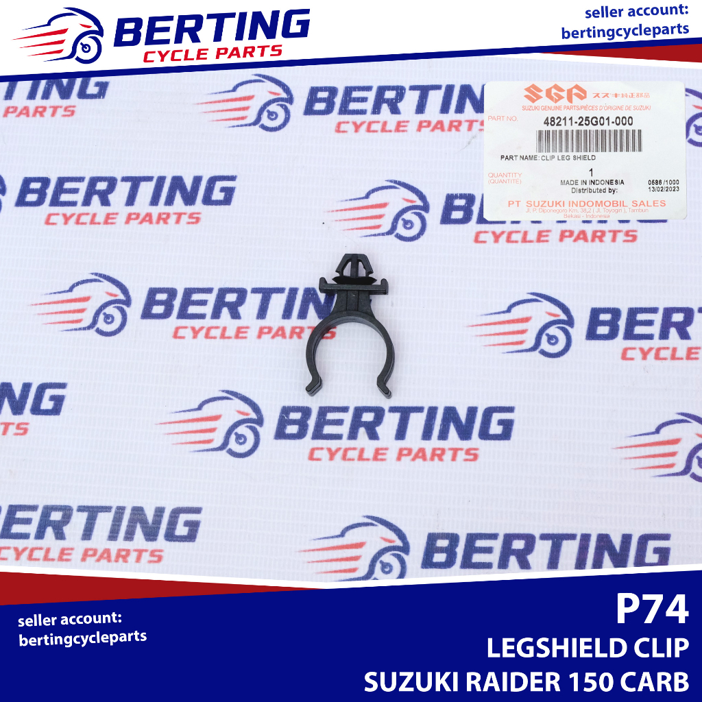 SGP LEGSHIELD CLIP Suzuki Raider 150 Carb Genuine 48211-25G01-000 ...
