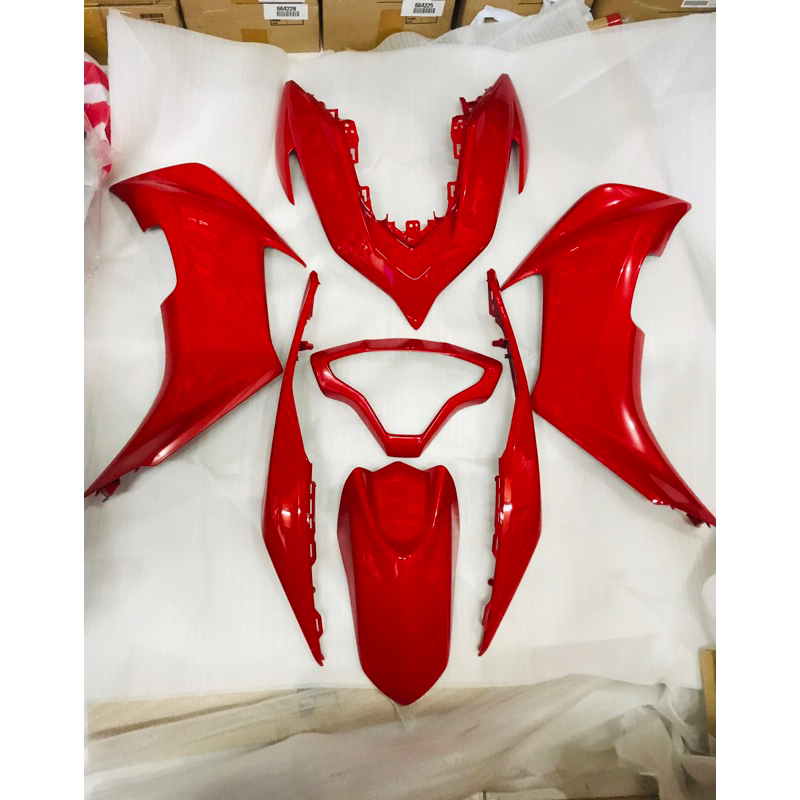 FAIRING SET / body kit 7pcs red Aerox v2 100% yamaha genuine ygp ...
