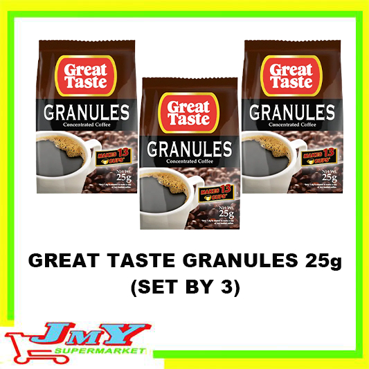 JMY GREAT TASTE COFFEE GRANULES 25G (SET BY 3) | Shopee Philippines