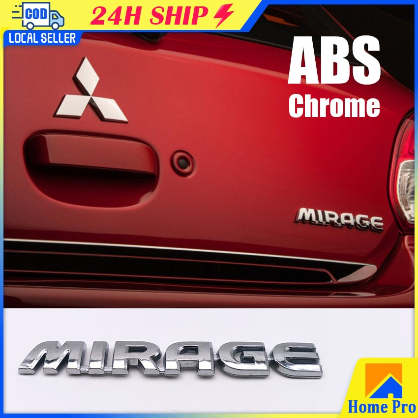 For Mitsubishi MIRAGE Logo Emblem ABS MIRAGE Car Rear Trunk Badge ...
