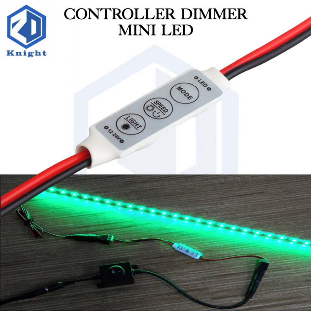 Knight Motorcycle Mini Led Light Controller Brightness Dimmer 12V-24V ...