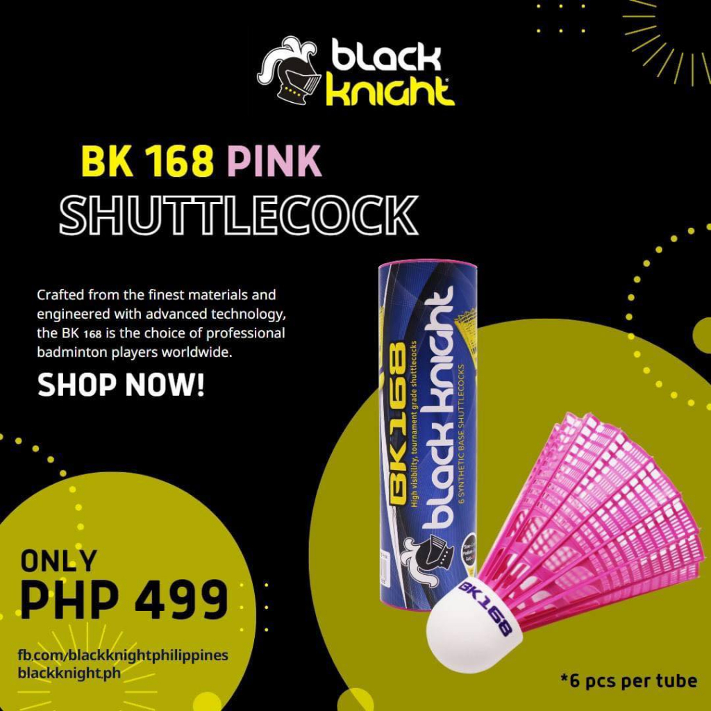 Badminton Shuttlecock Synthetic Black Knight Brand BK168 (6pcs/Tube ...