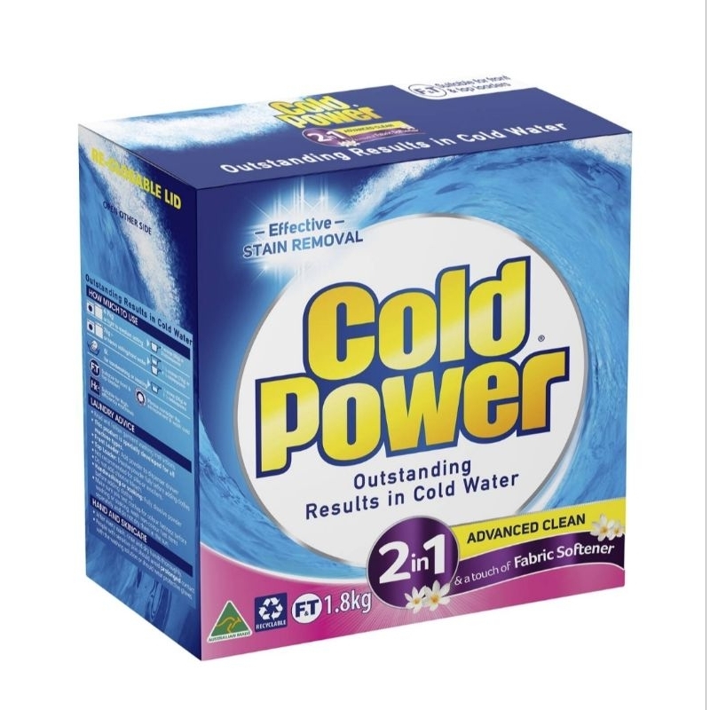 Cold Power Detergent Powder Advanced Clean 1.8kg | Shopee Philippines