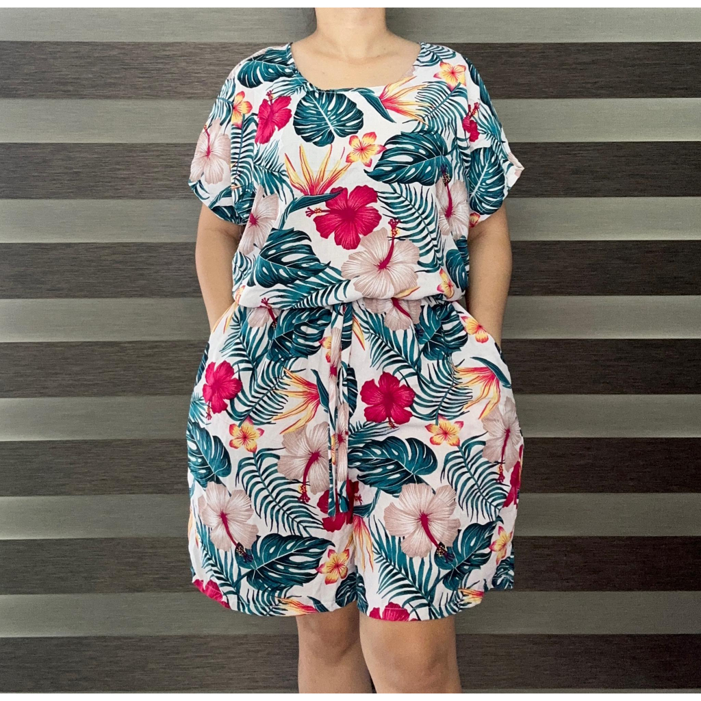 Challis Blouse Short with 2 side pockets Printed Designs For Chubby ...